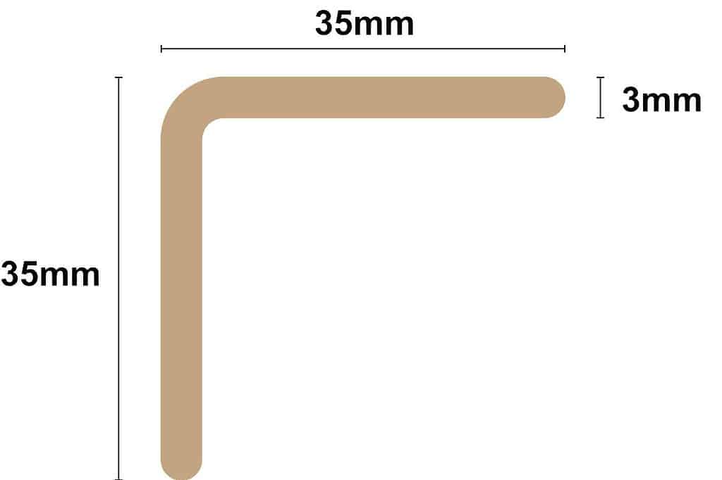 Cardboard Edge Protector 1200mm - 35mm x 35mm x 3mm | KB Packaging